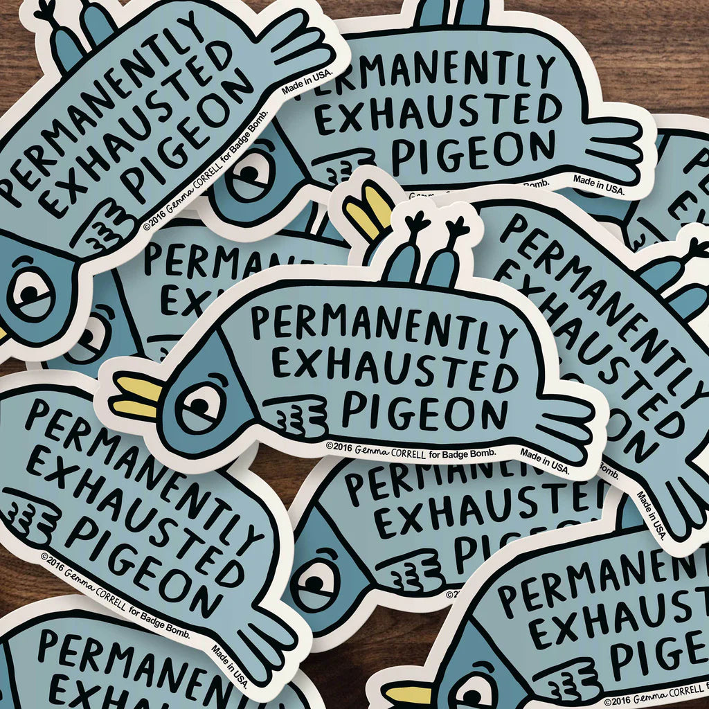 Exhausted Pigeon Sticker – Museum of the City of New York